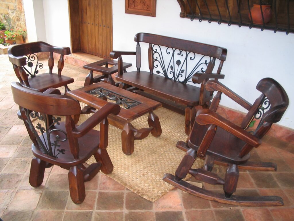 Salas con muebles rústicos. - SALA COMEDOR